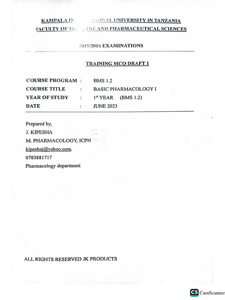 Pharmacology Book Pdf