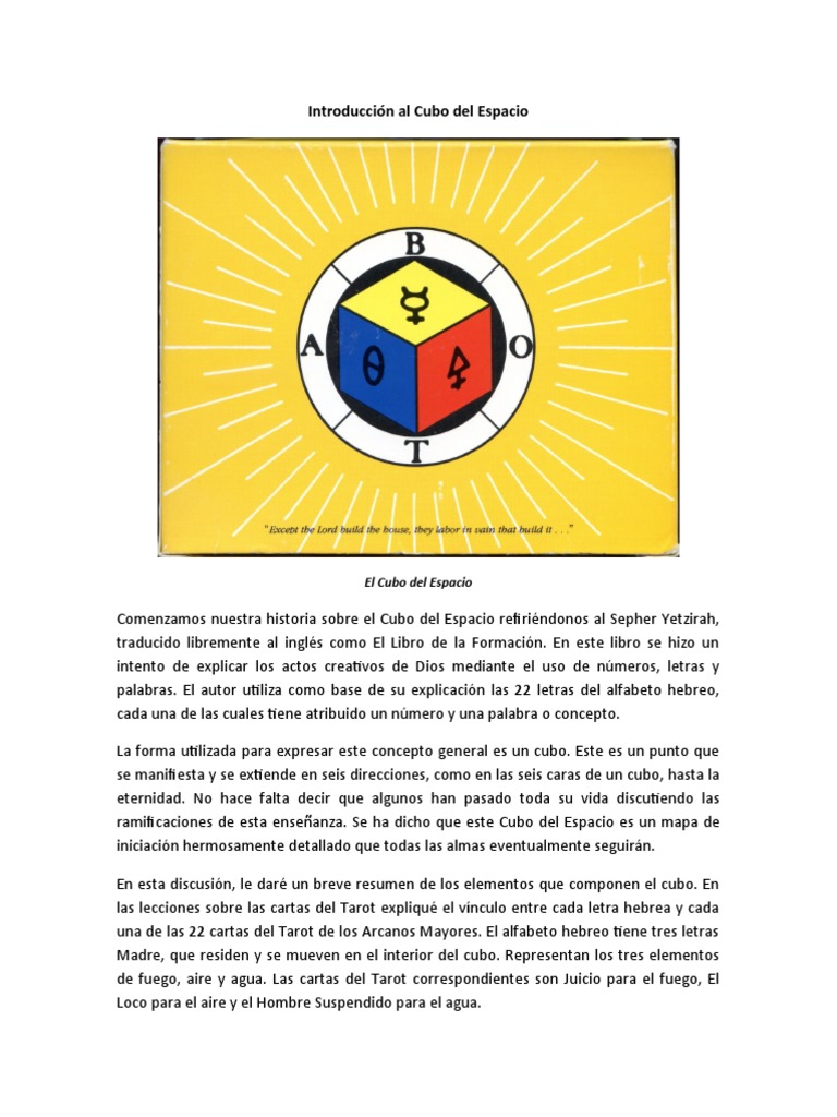 Introducción Al Cubo Del Espacio | PDF