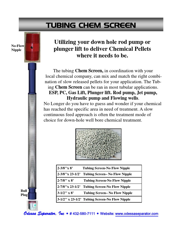 Tubing Chem Screen | PDF