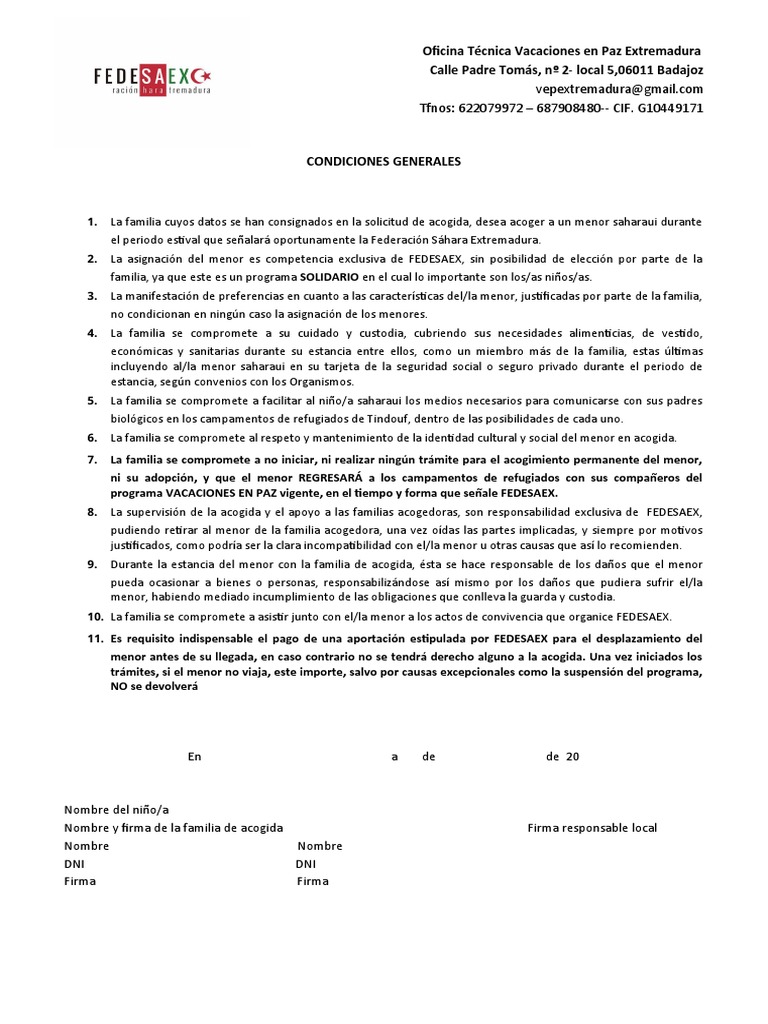 Condiciones Generales | PDF