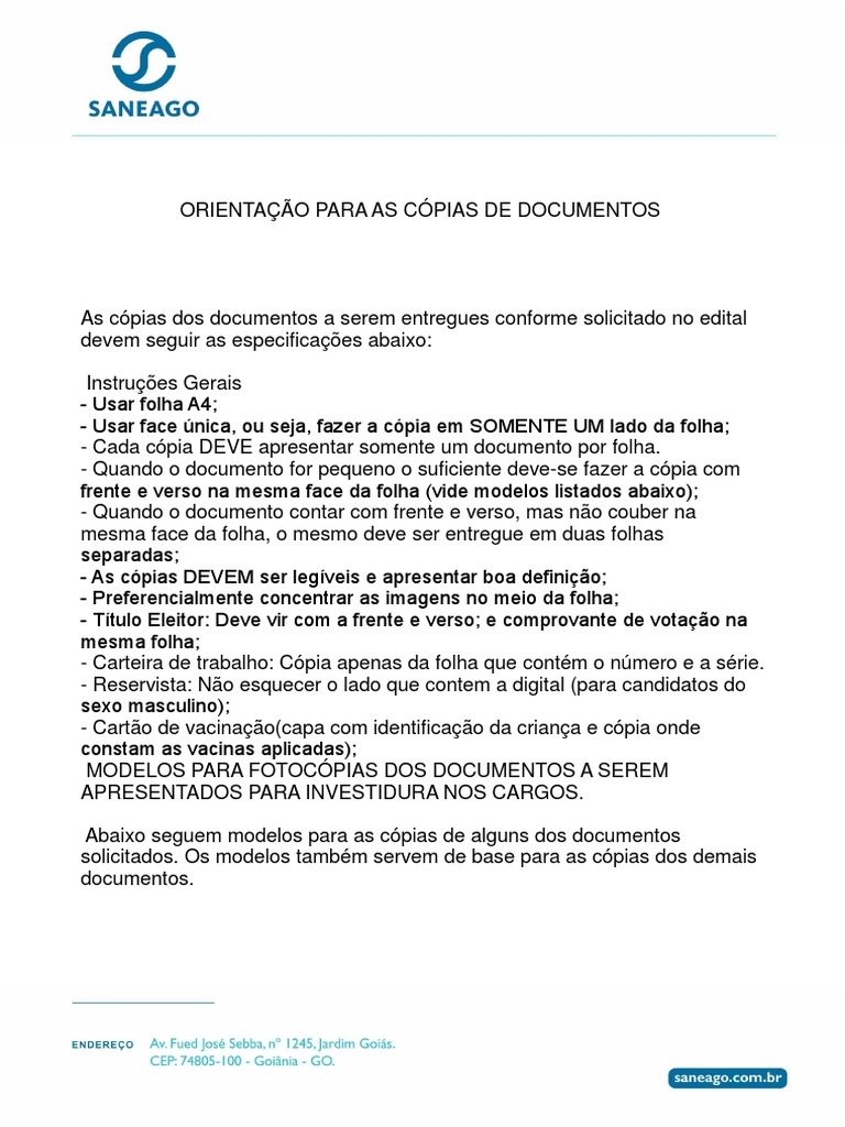Orientacao Copias Documentos | PDF | Informática