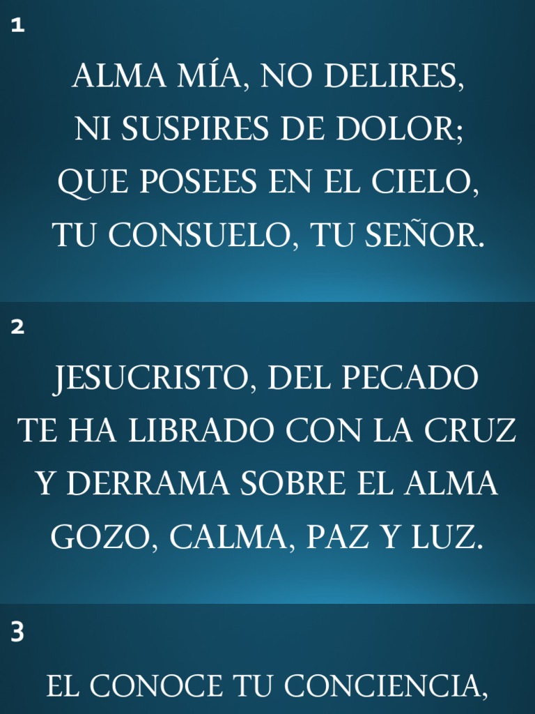 Himno 3 Alma Mia, No Delires | PDF