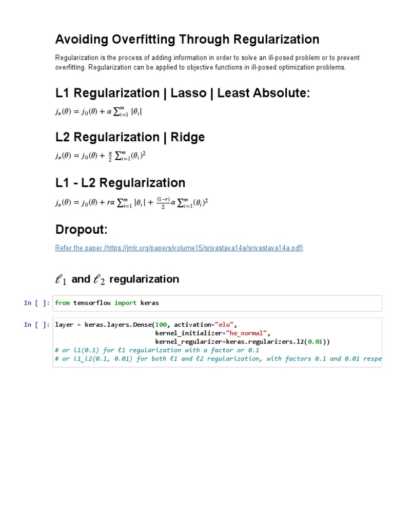 Regularization and Regression Using ANN | PDF | Machine Learning | Algorithms