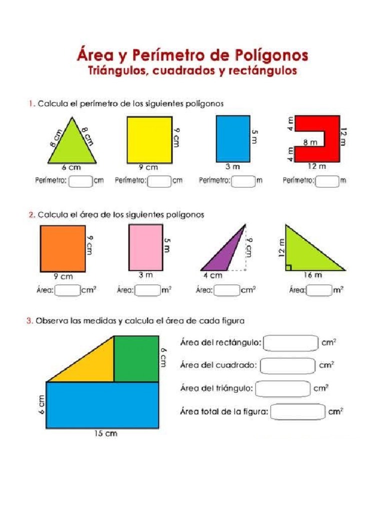 Perimetros y Areas Figuras Planas | PDF