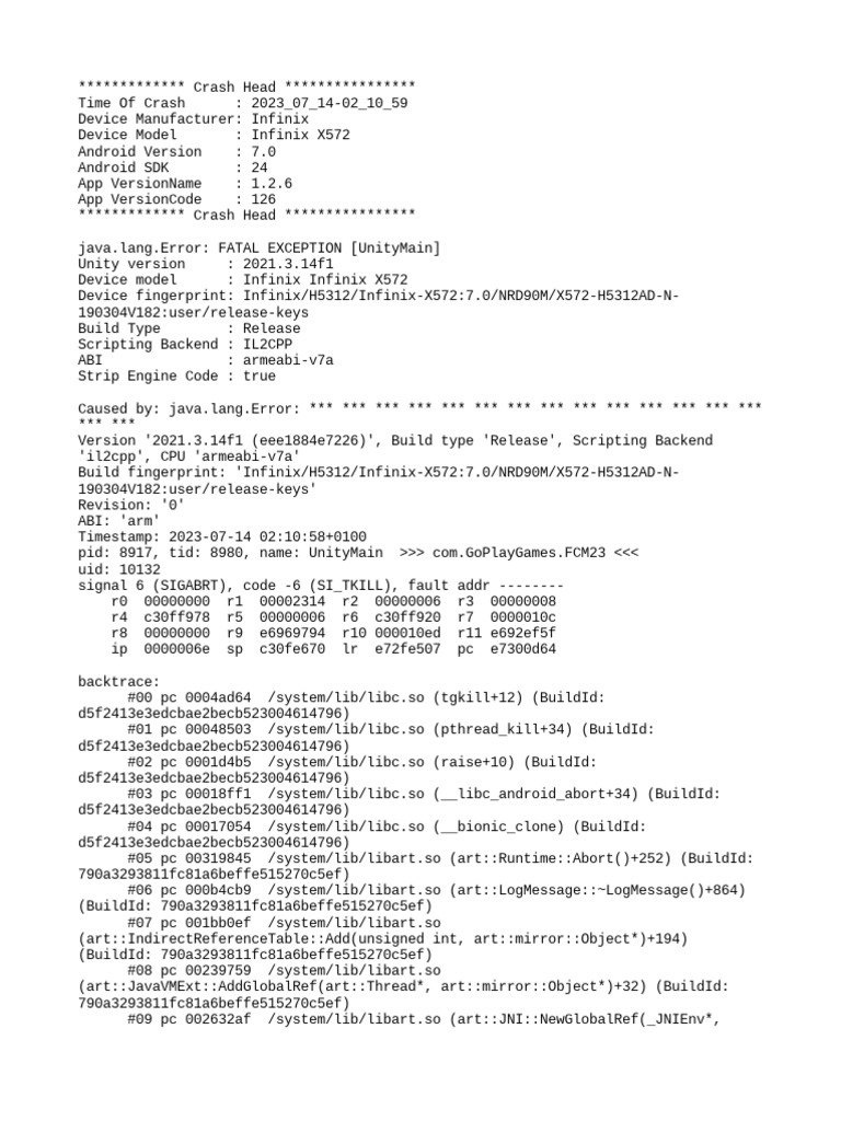 Mod Menu Crash 2023 07 14 02 10 59 Download Free Pdf Android Operating System Embedded