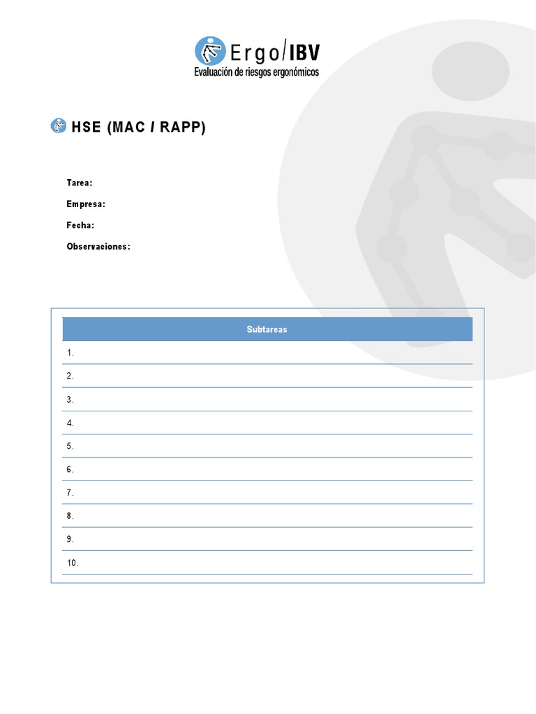 Ficha HSE-MAC RAPP | PDF