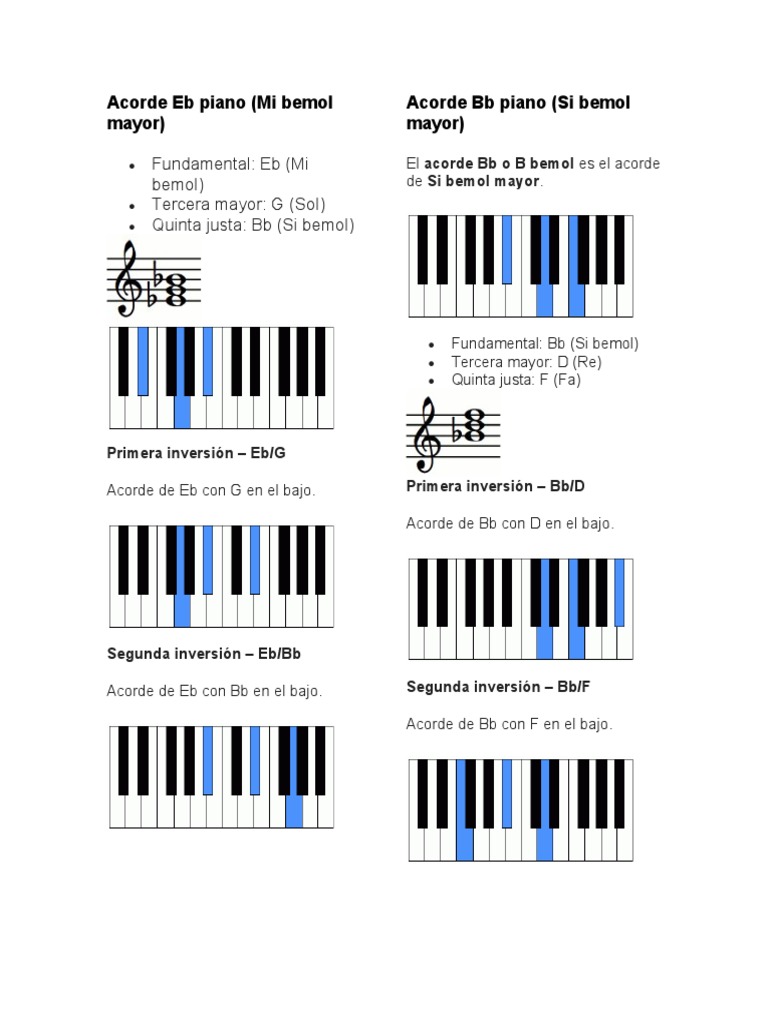 ACORDES DE BB Y Eb | PDF