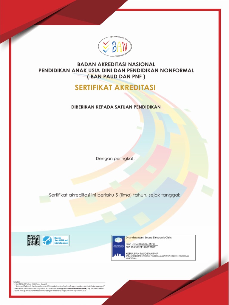 Sertifikat Akreditasi PPS Darul Falah | PDF