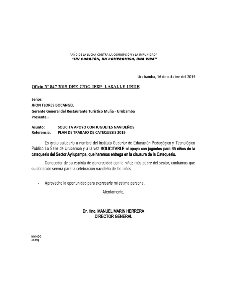 Oficios de Apoyo Navideño | PDF