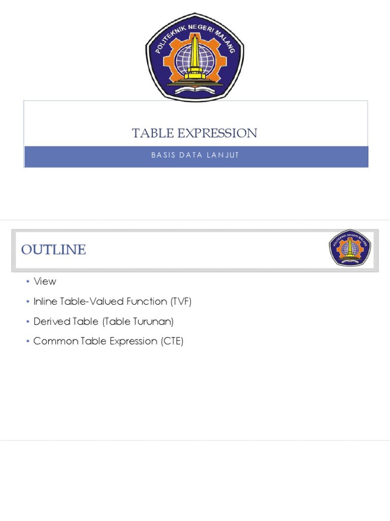06 Table Expression | PDF