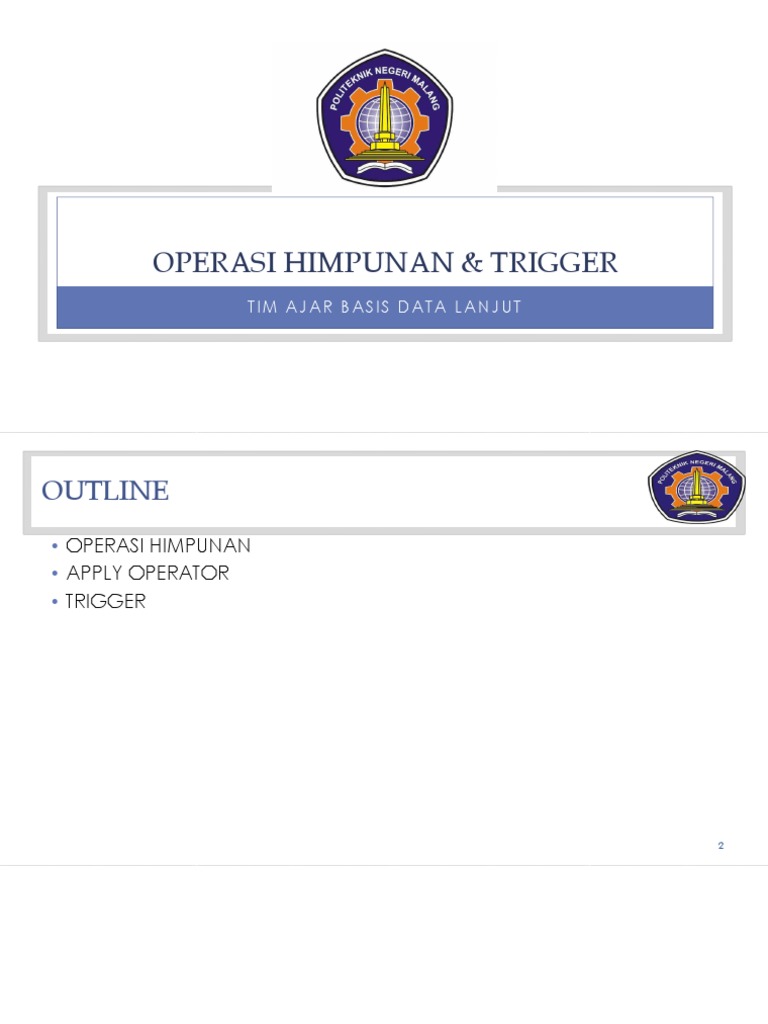 7 Operasi Himpunan Dan Trigger | PDF