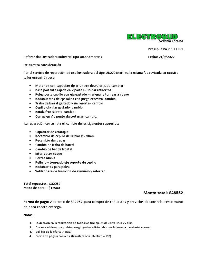 0008-Lustradora Ub270-R01 | PDF