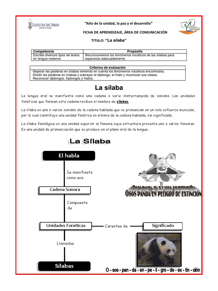 La Sílaba | PDF | Sílaba | Comunicación oral
