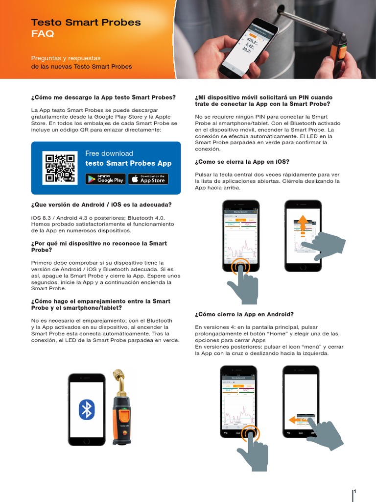 Manual ES Testo Smart Probes FAQ | PDF | Aplicación movil | Ios