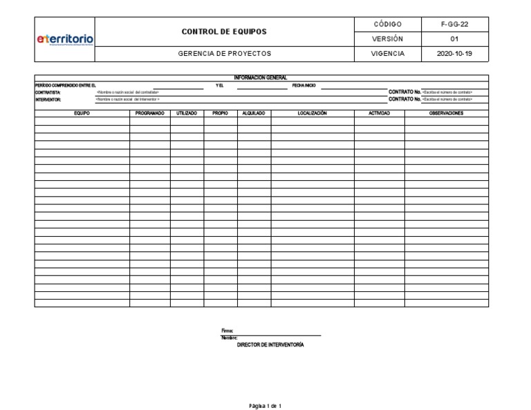Control de Equipos | PDF