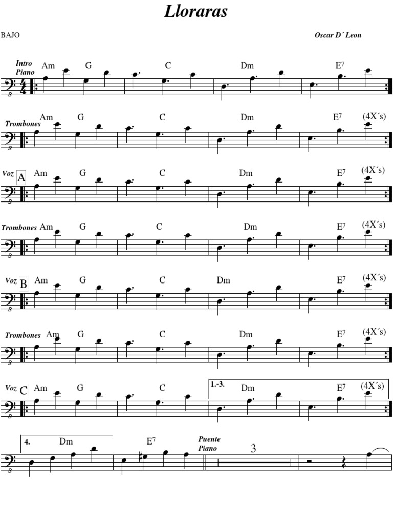 Lloraras Partitura Trombon - Compress | PDF
