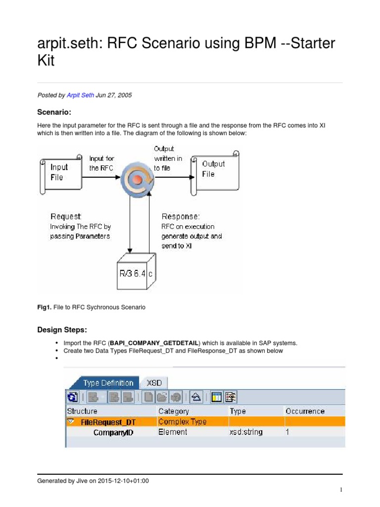 RFC Scenario Using BPM Starter Kit | PDF | Computing | Information Technology