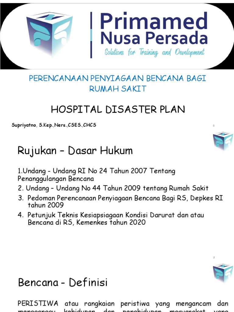 Hospital-Disaster-Planning PNP | PDF
