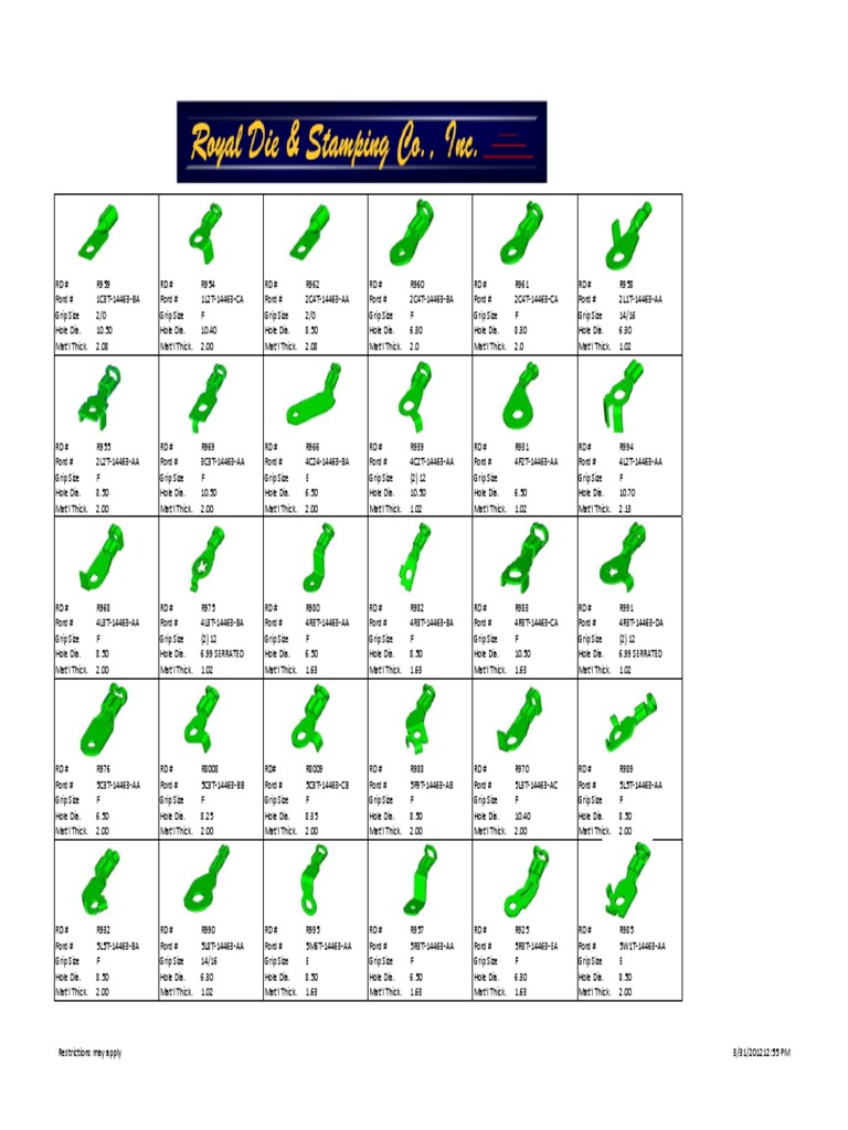 Eyelet Catalog | PDF