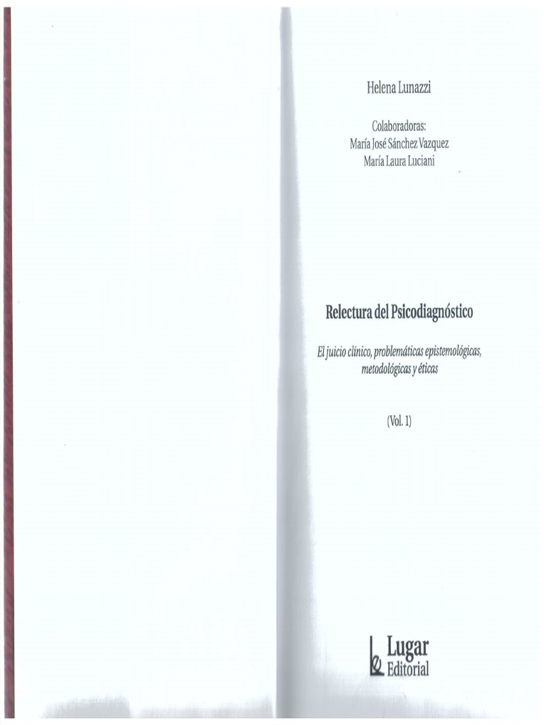 Lunazzi, H. (2017) - Relectura Del Psicodiagnóstico Cap. IV | PDF