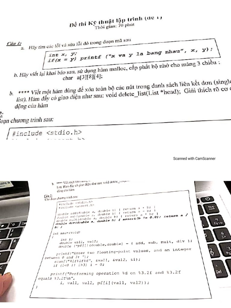 Đề ktlt bố Cường | PDF