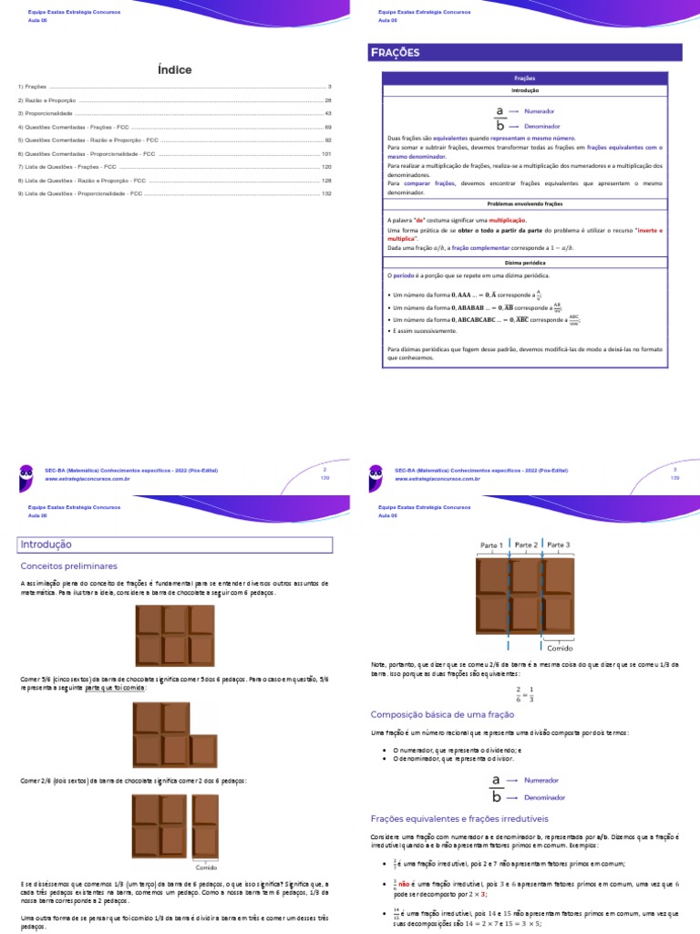Razãoeproporção Imprimir | PDF | Número racional | Álgebra abstrata