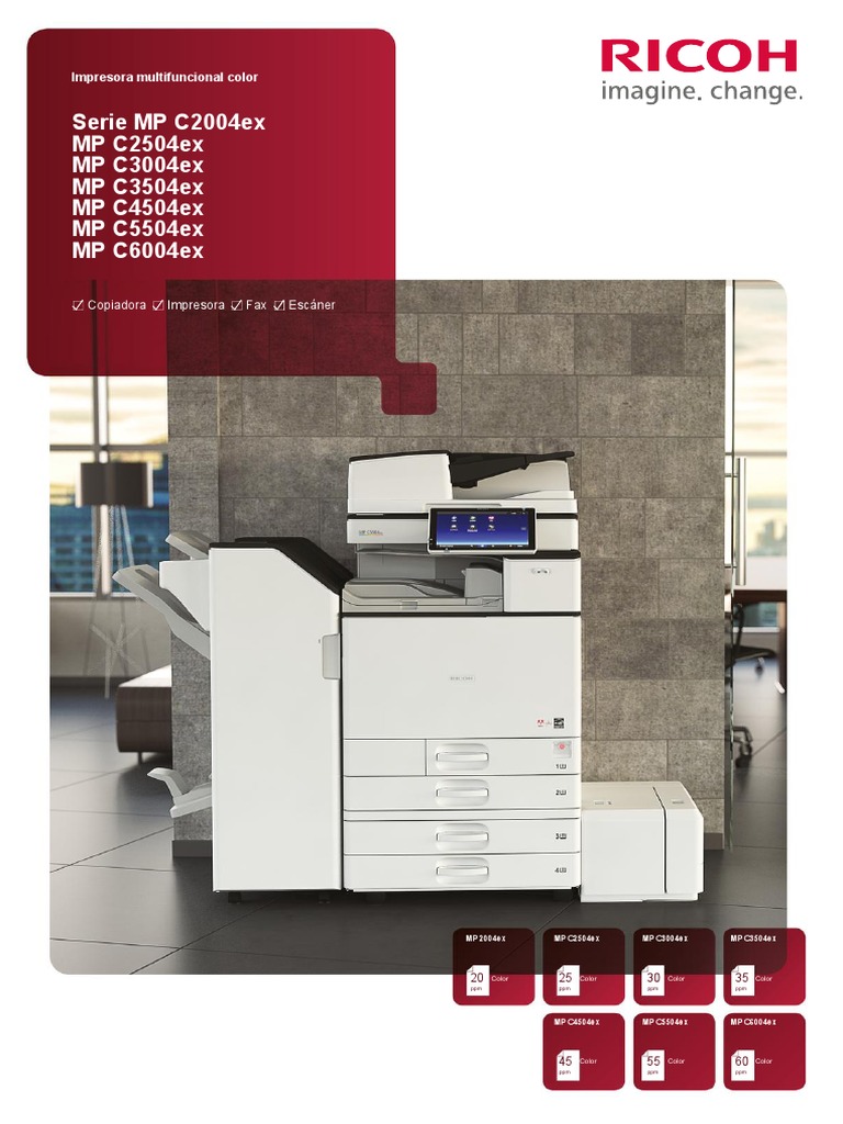 Ricoh MP C6004ex Folleto | PDF | Software de la aplicacion | Impresora ...