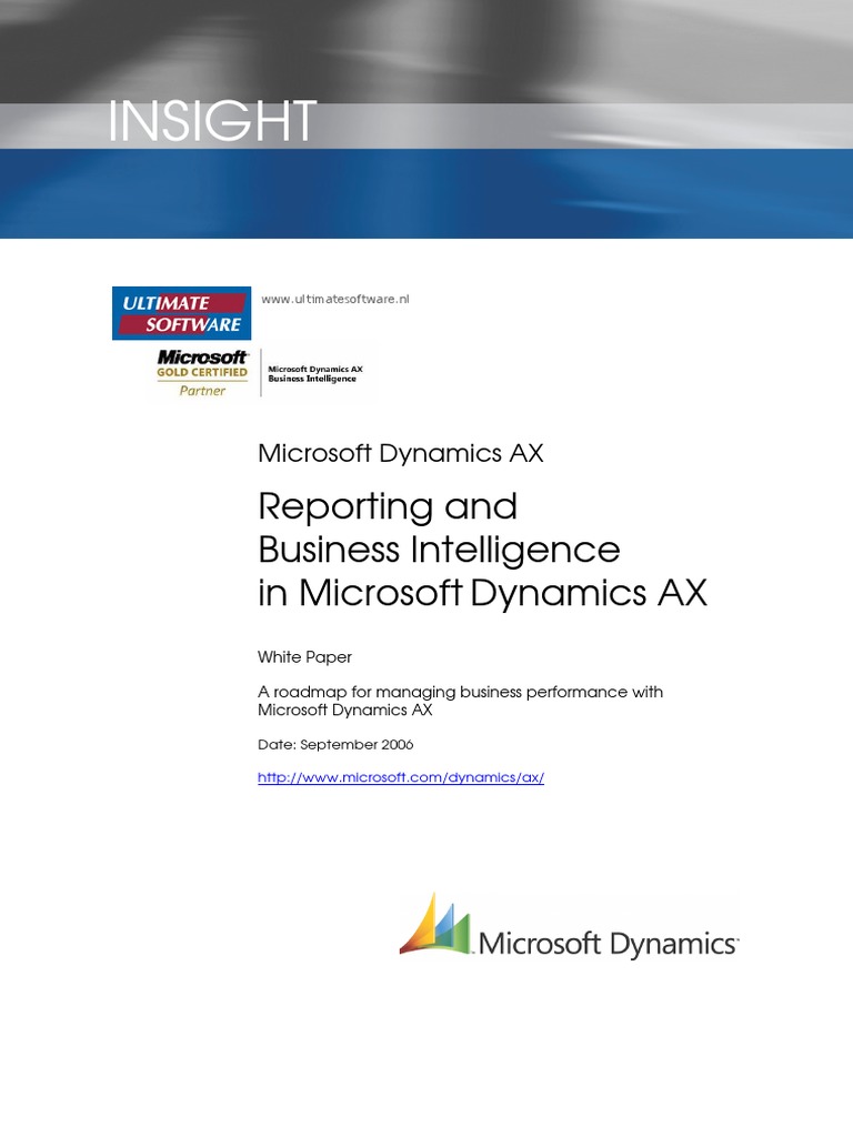Reporting And Bi In Microsoft Dynamics Ax Pdf Microsoft Sql Server Databases