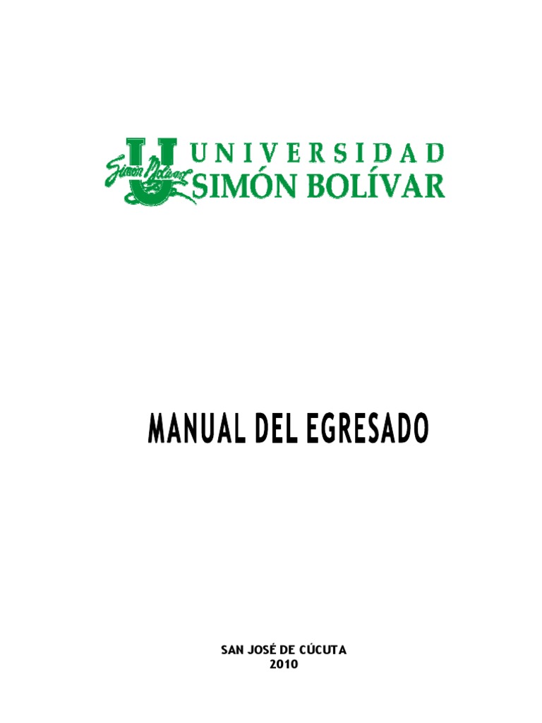 Manual Del Egresado | PDF | Trabajo Social | Educación más alta