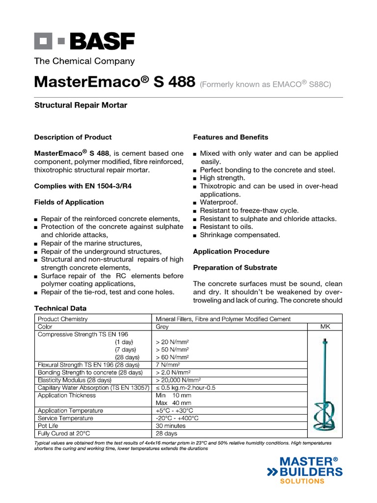 Master Emaco s488 | PDF