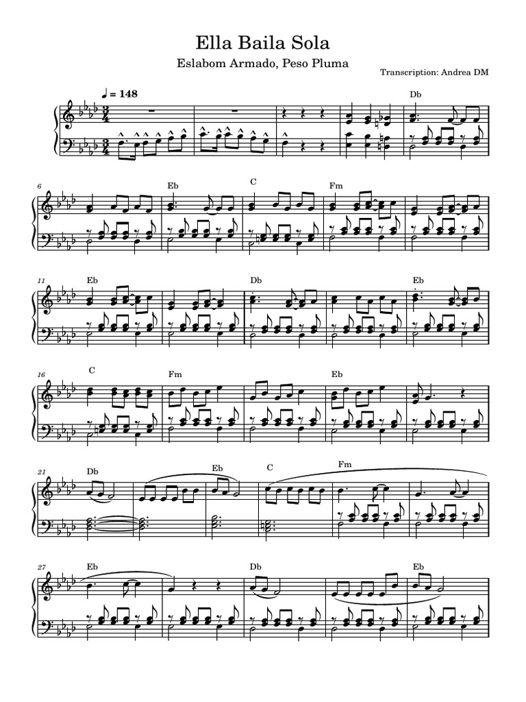 Ella Baila Sola Eslabon Armado Peso Pluma | PDF