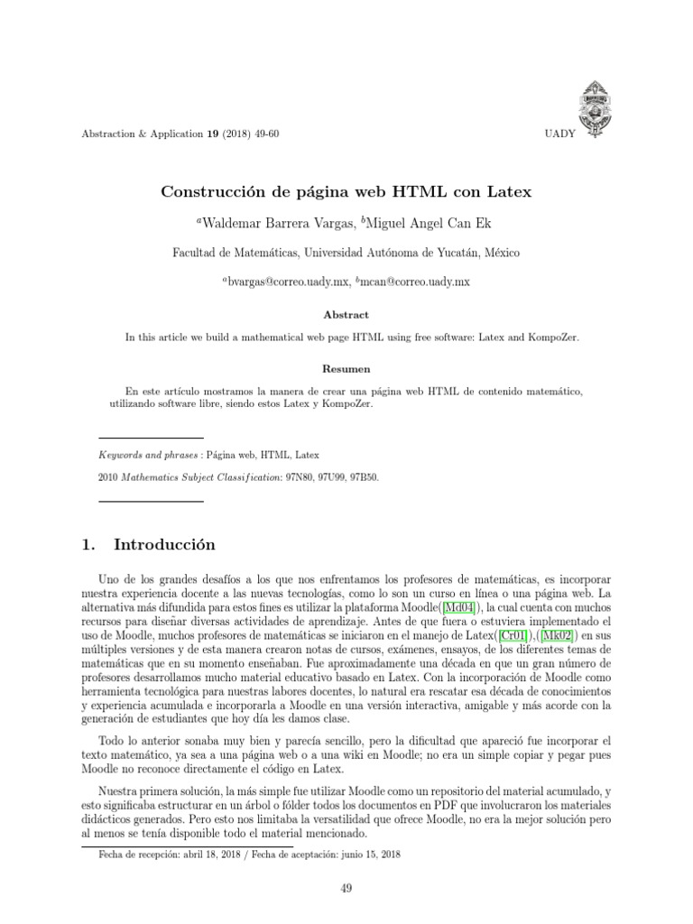 Construcción de Página Web HTML Con Latex | PDF Construcción de Página Web HTML Con Latex | PDF