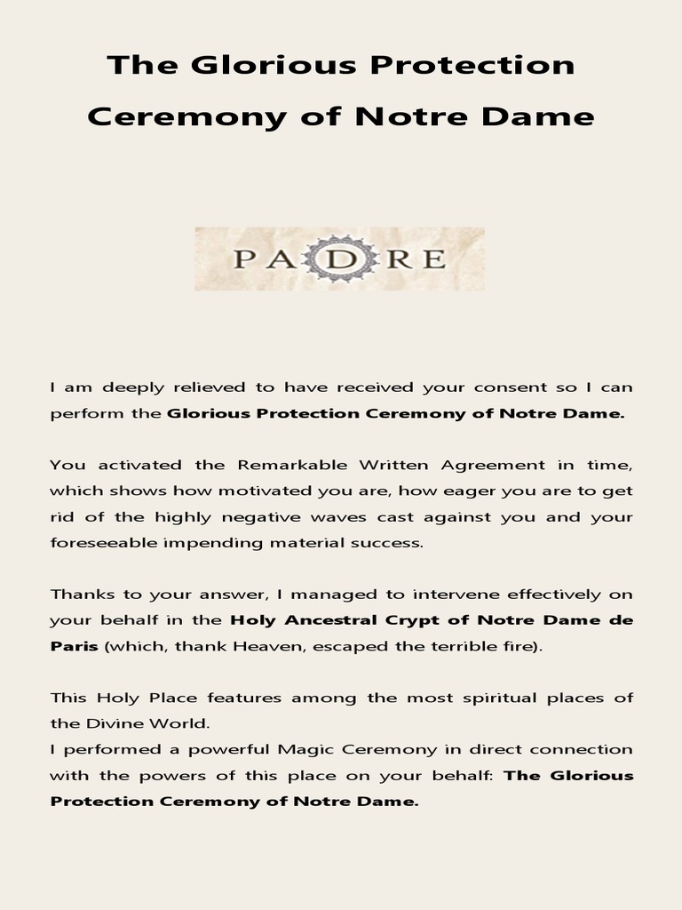 The Glorious Protection Ceremony of Notre Dame 230302 235123 | PDF ...