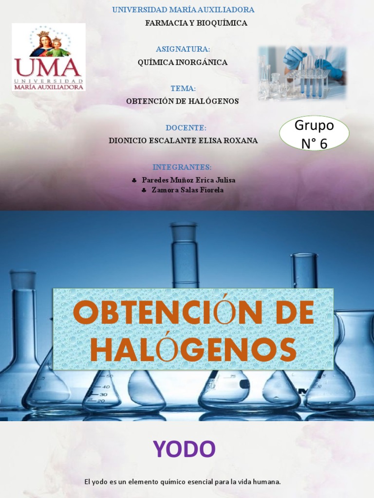 Halogenos | PDF | Flúor | Fluoruro