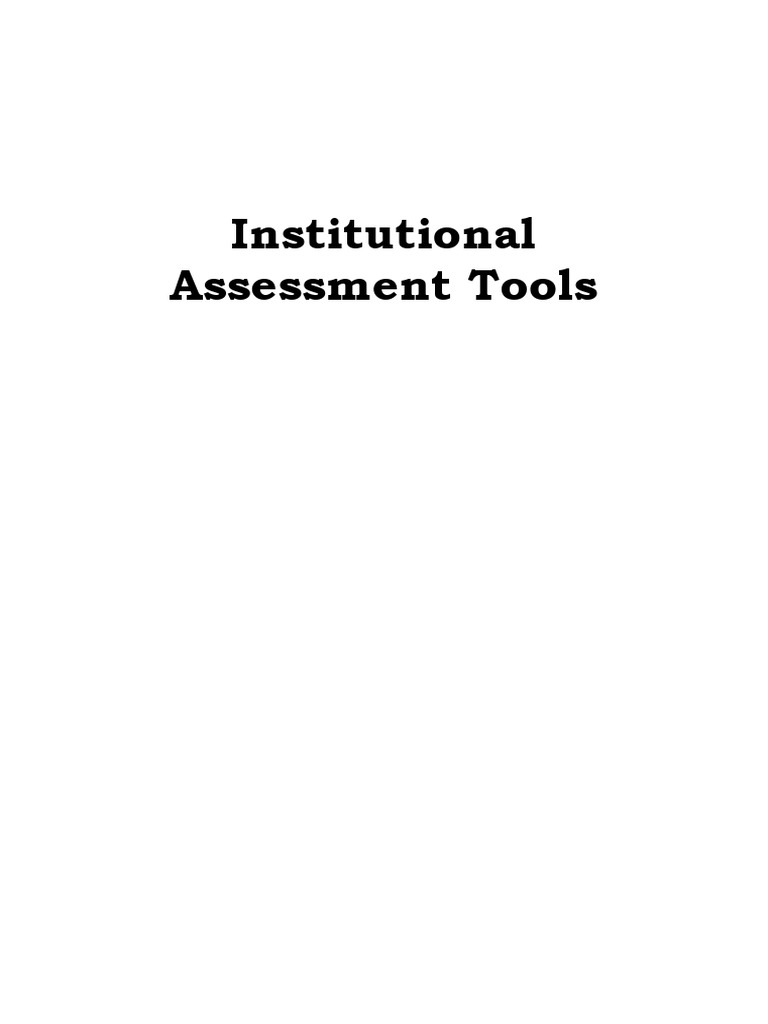 04 Institutional Assessment Tools | PDF | Debits And Credits | Expense