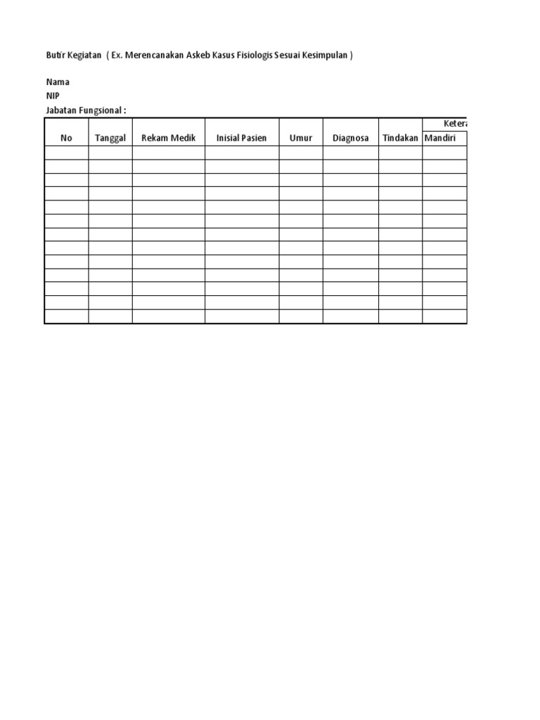 Contoh Format Logbook Ukom Bidan 2023 | PDF