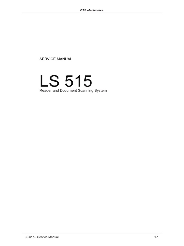 LS515 Service Manual | PDF
