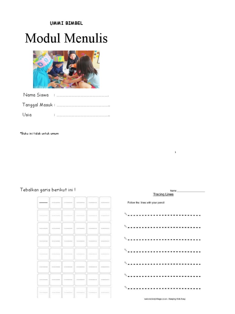 Modul Menulis calistung | PDF