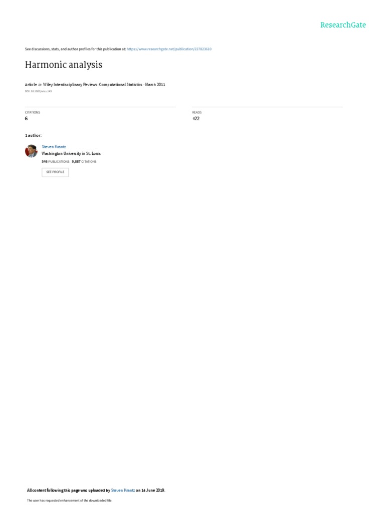 Harmonic Analysis | PDF | Mathematical Analysis | Holomorphic Function