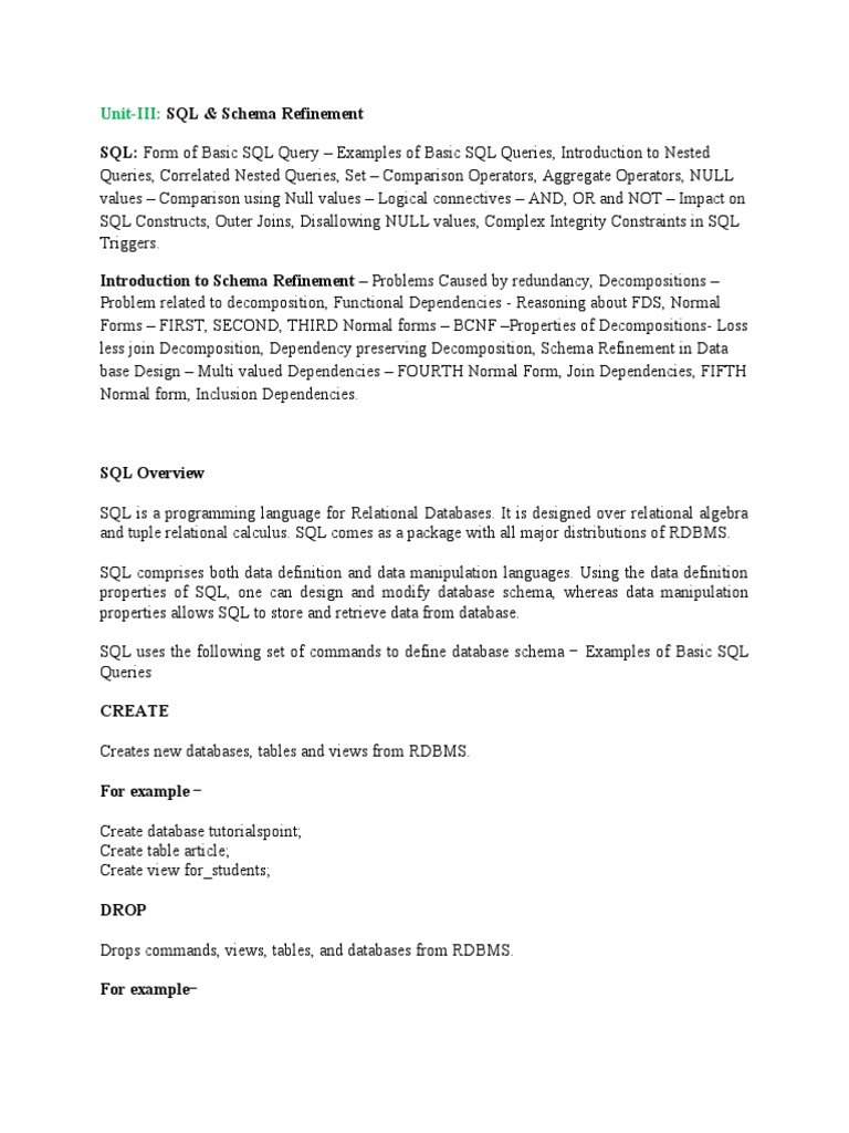 DBMS Unit3 | PDF DBMS Unit3 | PDF