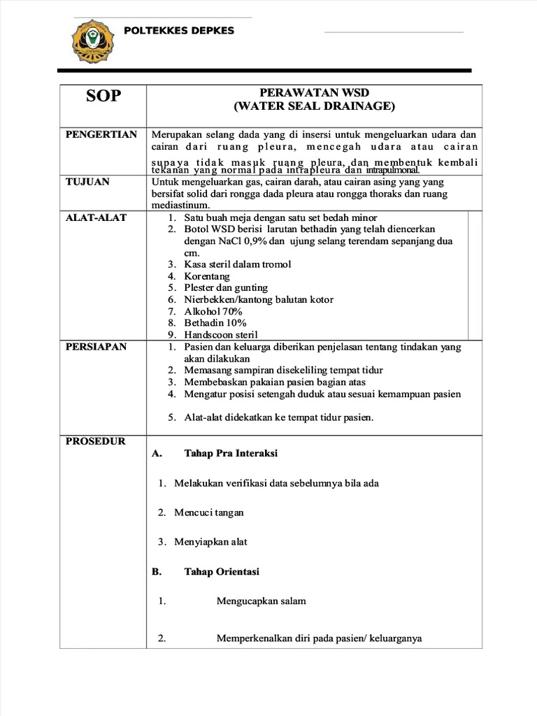 Sop WSD | PDF