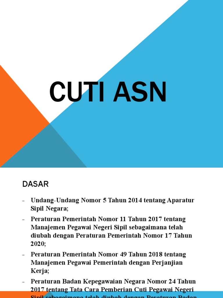 Cuti ASN | PDF