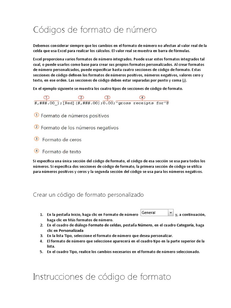 Códigos de Formato de Número | PDF
