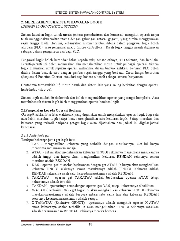 2 Design Logic Control System | PDF