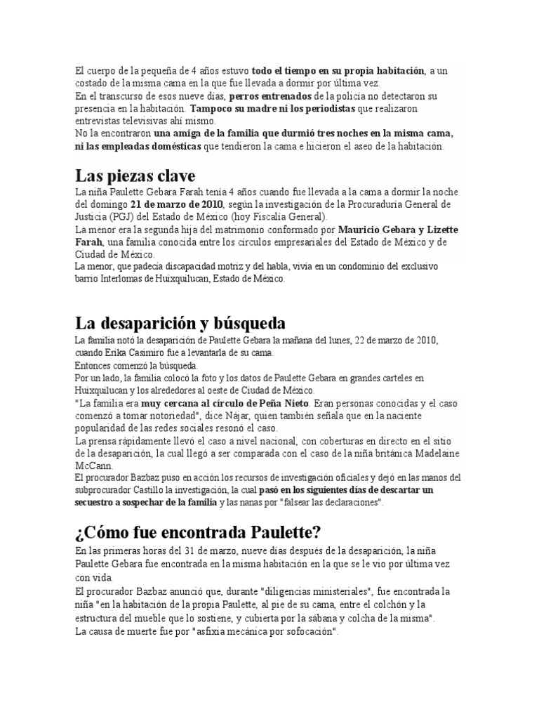 El Caso de Paulette | PDF