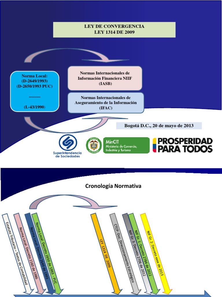 Ley 1314 de 2009: Normas Financieras | PDF