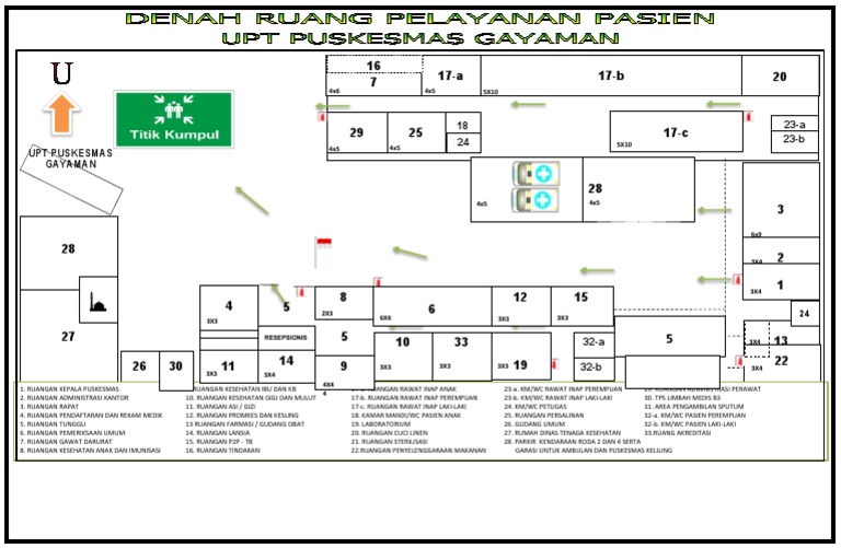 Denah Ruangan UPT Puskesmas Gayaman baru 2023 | PDF