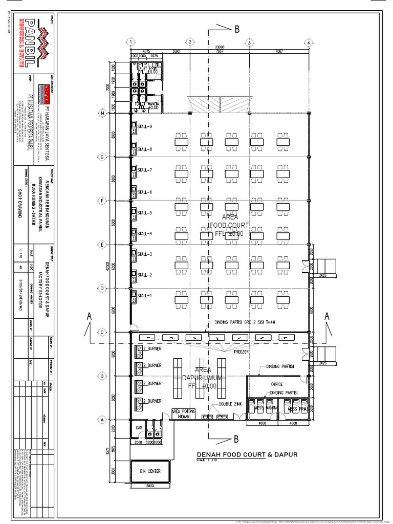 Denah Food Court & Dapur | PDF