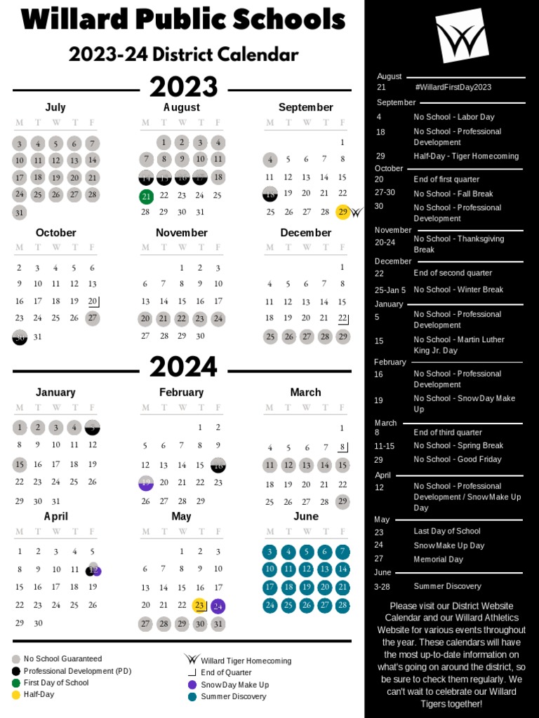 2023-2024 Student Calendar | PDF | Observances | Holidays