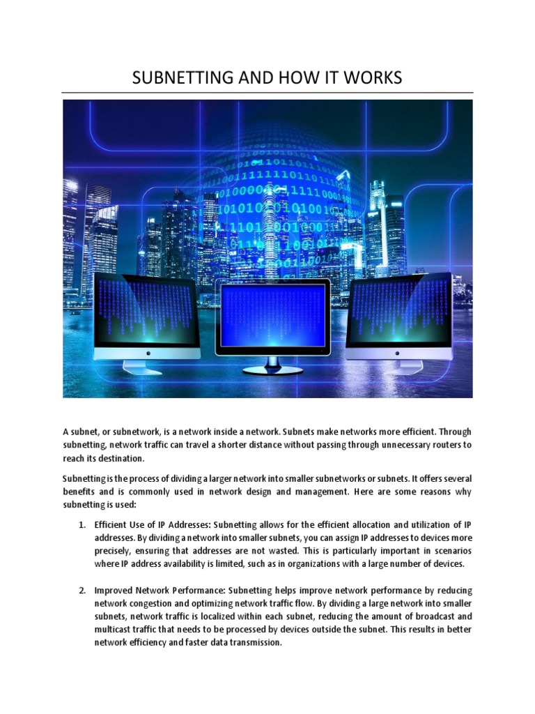 Subnetting and How It Works | PDF | Computer Network | Ip Address